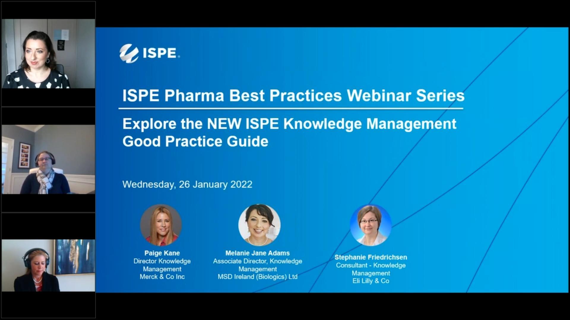 Explore the NEW ISPE Knowledge Management Good Practice Guide - ISPE